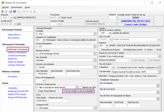 FP231-Geração do CAGED Individual - Base de Conhecimento - Social