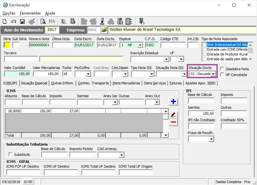 F91 - SPED Fiscal - Registro filho obrigatório não foi informado ...