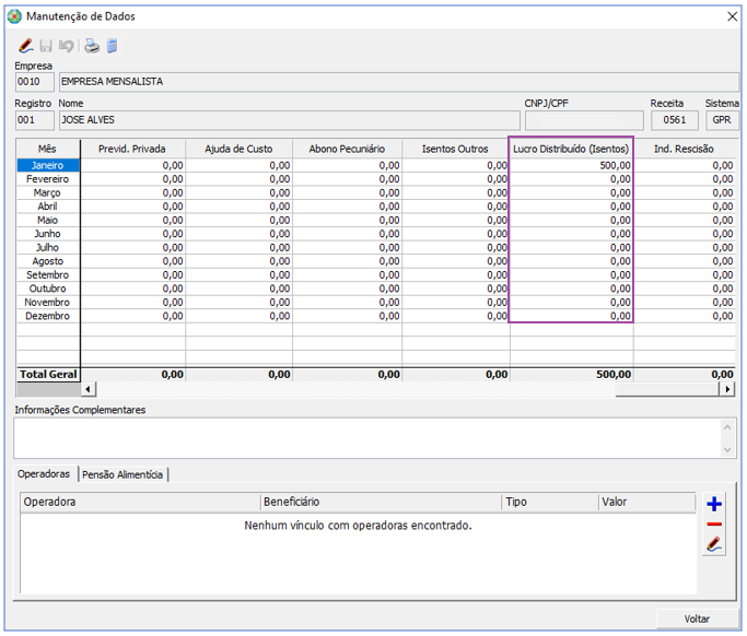 FP323 - DIRF - Como importar o valor de Lucro Distribuído Rendimentos ...