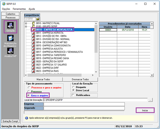 FP496-Como corrigir a inconsistência 000867 ao importar o arquivo para SEFIP - Base de ...