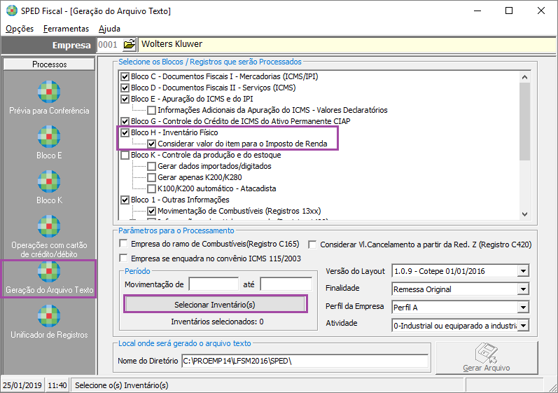 C533-Como importar o inventário Sped Fiscal na digitação de estoque ...