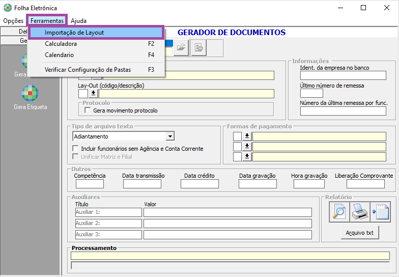 FP937- Folha Eletrônica - Cadastro e posições no layout da folha ...
