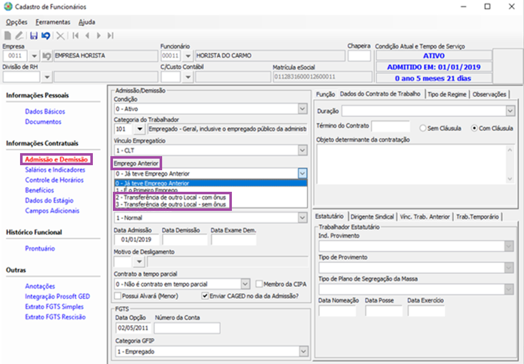 FP1175 - CAGED - nenhuma ocorrência encontrada - Base de Conhecimento ...