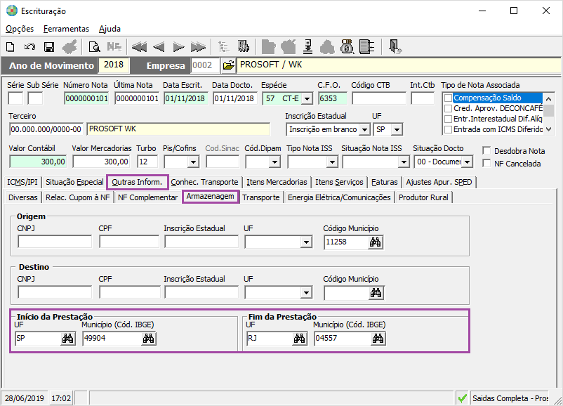 F1025 - SPED Fiscal - registro D100 campo 25 campo COD_MOD - Base de ...