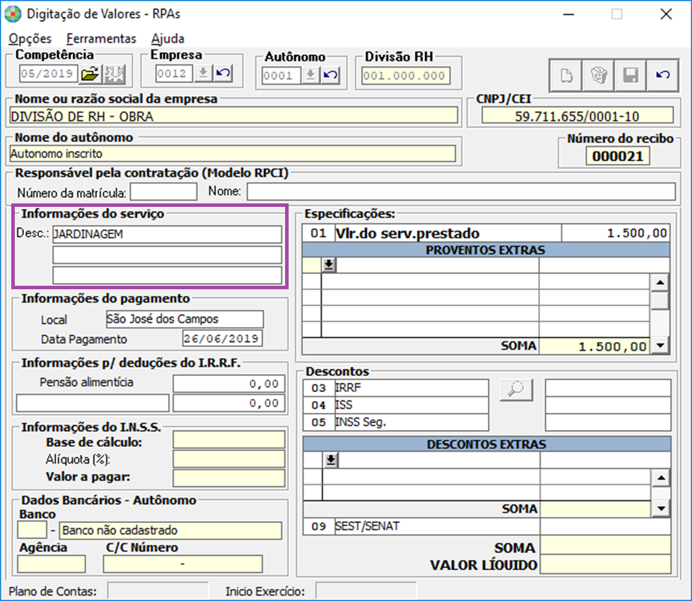 FP1226 - Controle de Autônomos - Como demonstrar a descrição de serviço ...