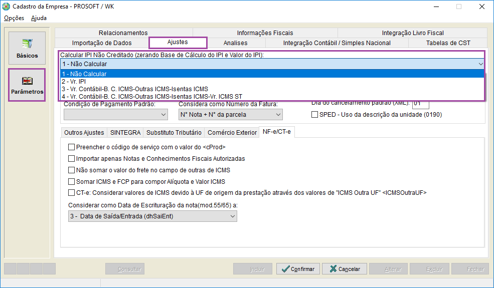 F952-Como parametrizar para calcular IPI não creditado (zerando B.C ...