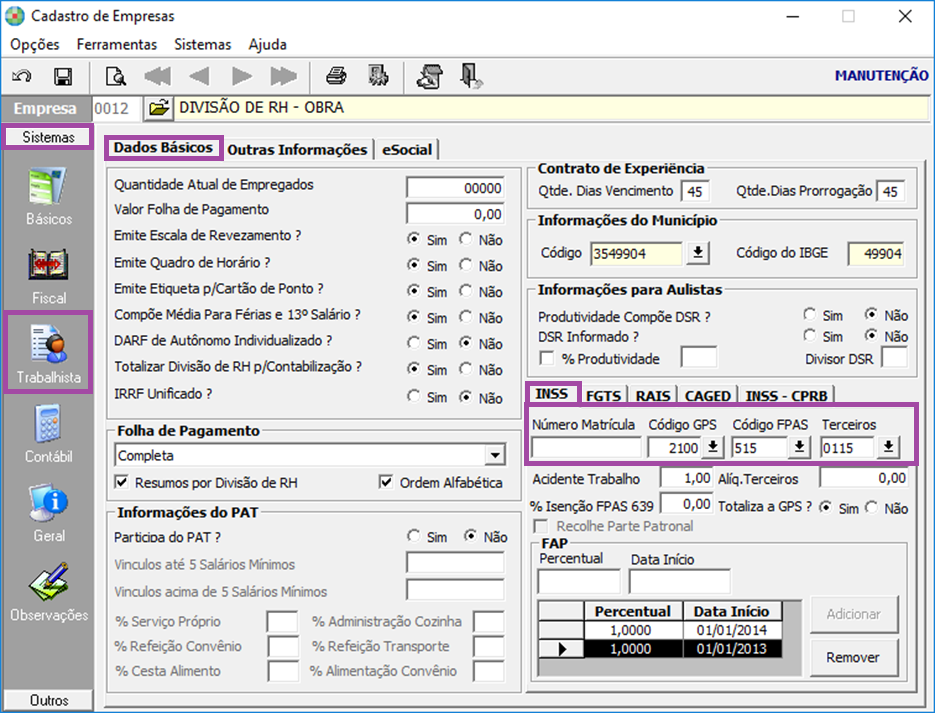 FP1813- SEFIP - Como gerar o arquivo Sefip em duas pastas - Base de ...