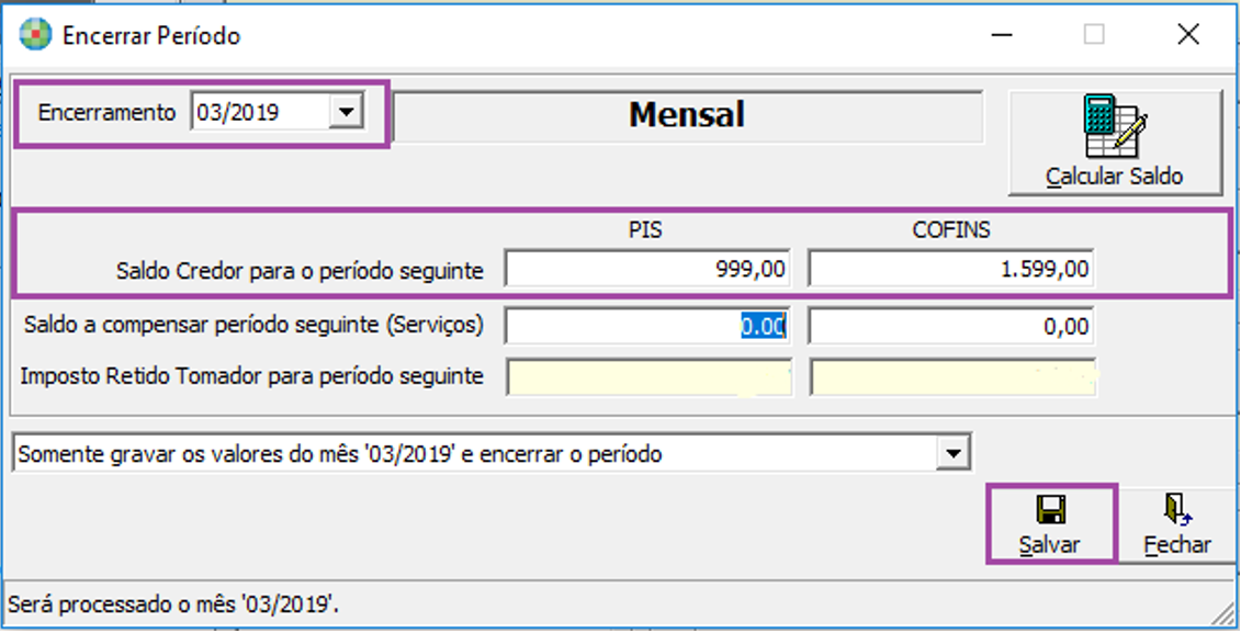 F1039-Como inserir saldo credor manualmente na nova apuração PISCOFINS ...
