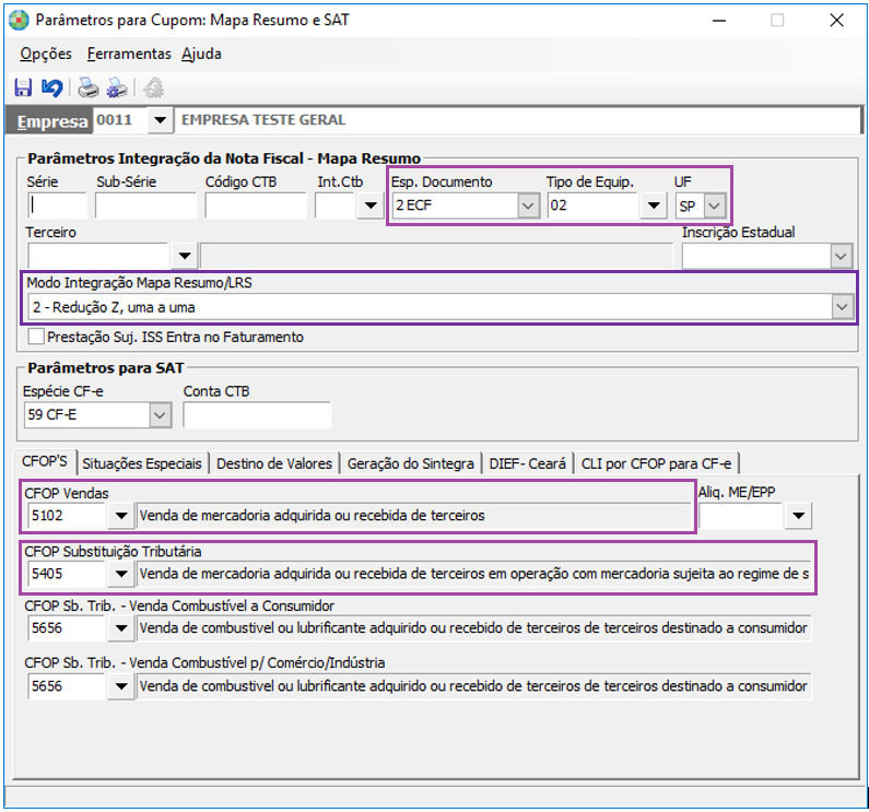 F1159 - Geração registro 60 mapa resumo Sintegra - Base de Conhecimento ...