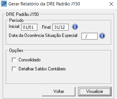 C1476-Relatório DRE Padrão - J150 - Base de Conhecimento - Contábil