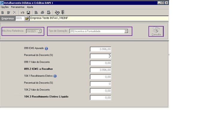 F1442-Como inserir valor no campo 099.1 Valor do Desconto no Detalhamento Débitos e Créditos ...