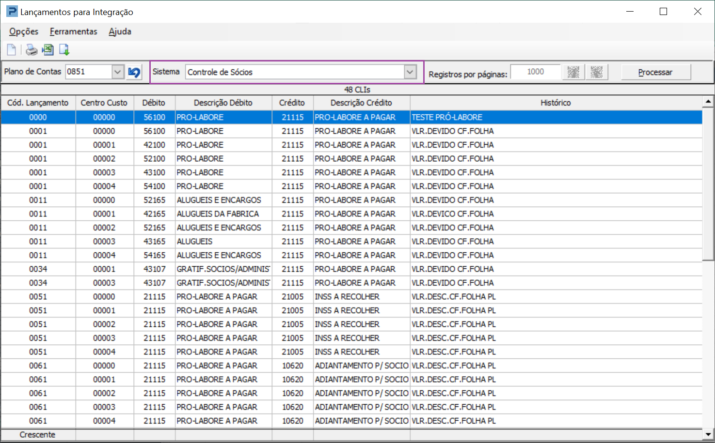 C1589-Integração Prolabore com divisão de Rh e com ou sem Centro de ...